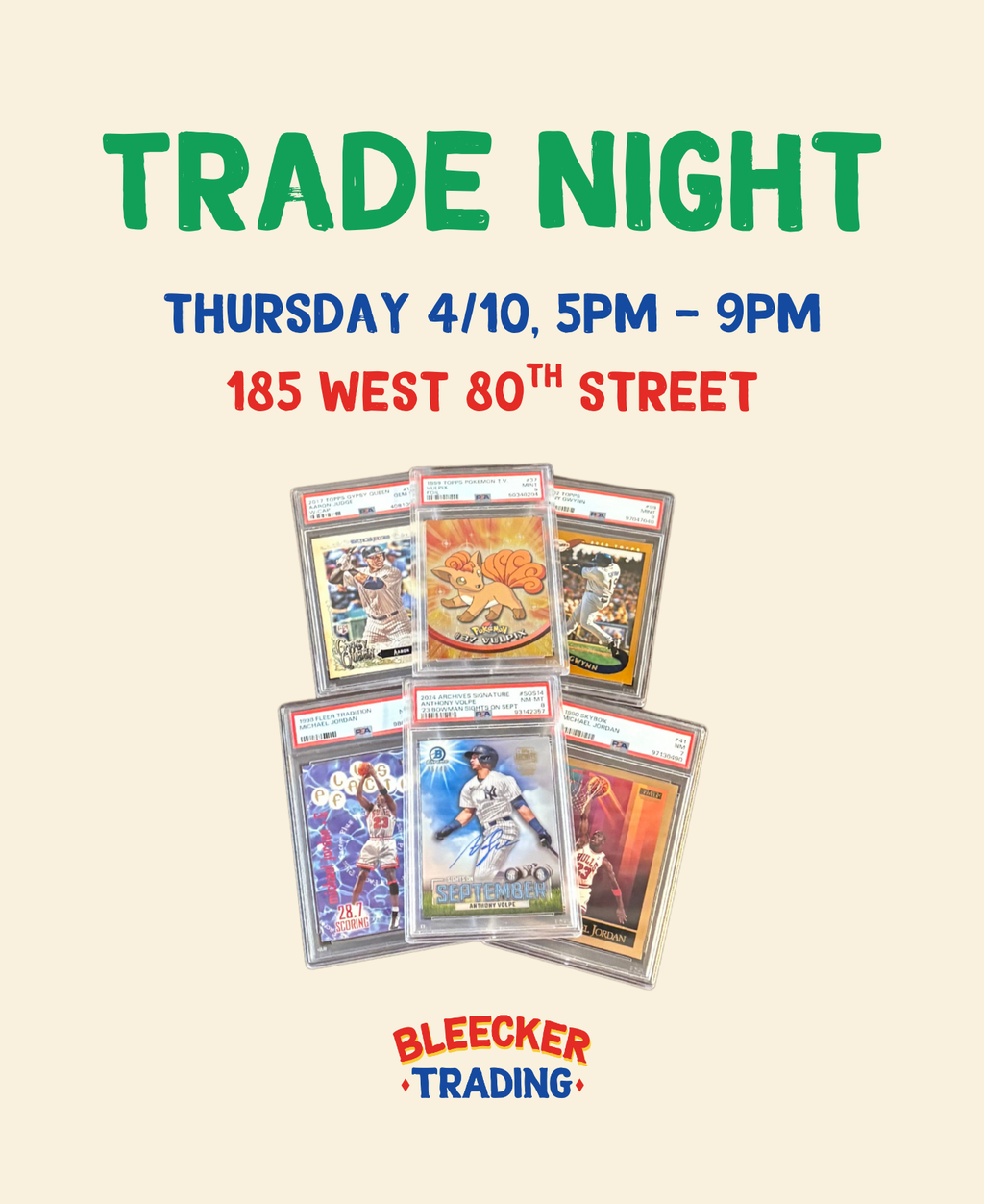 Bleecker Trading - TRADE NIGHT | APRIL 10TH 5 PM - 9 PM